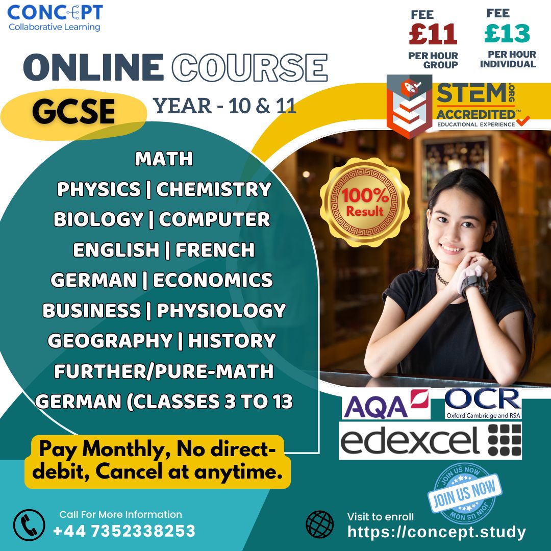 Enrolment - Online GCSE Classes | Concept.Study