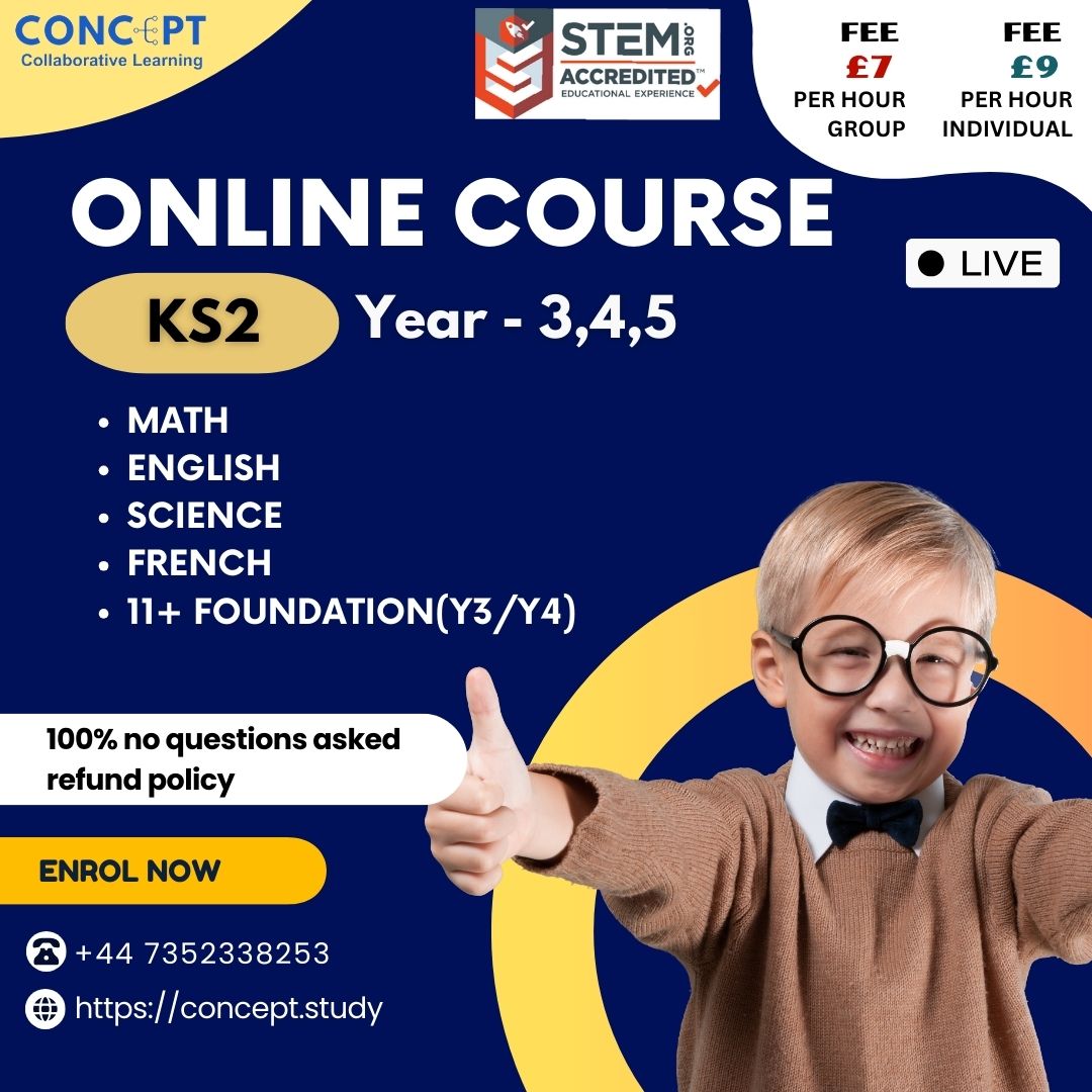 KS2 Online Tutoring UK – Year 3, 4 & 5 | Concept Study
